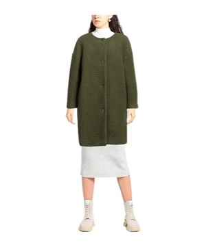 Max Mara Single-breasted Teddy Fleece Jacket