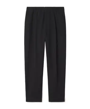 Maison Kitsuné Pleated Elasticated-waistband Trousers - Black