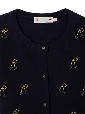 Bonpoint Marisha Embellished Cardigan - Navy Blue