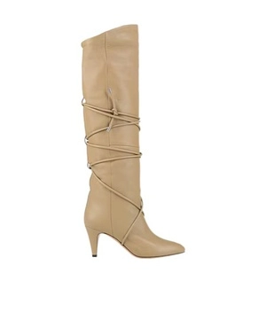 Isabel Marant Étoile Solidcolor Pointedtoe Leather Boots - Nude