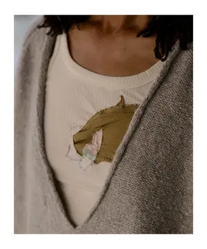 BASERANGE Long Sleeve V-neck Sweater