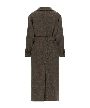 Kiton Belted Chevron Coat