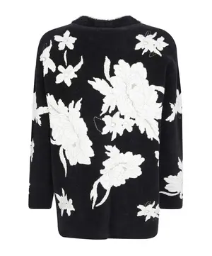 FORTE_FORTE Floral Printed V-neck Cardigan