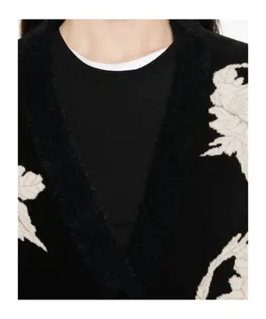 FORTE_FORTE Floral Printed V-neck Cardigan
