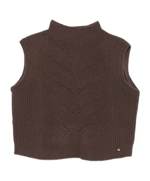 Herno Sleeveless High-neck Sweater - Brown