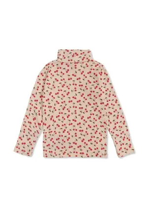 Bonpoint Long Sleeve High Neck Printed Top