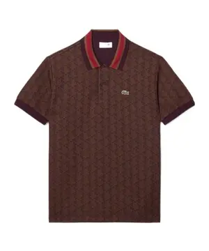 Lacoste Classic Fit Monogram Jacquard Polo Shirt