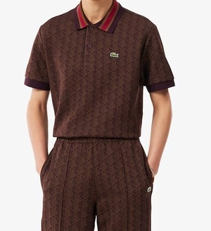 Lacoste Classic Fit Monogram Jacquard Polo Shirt