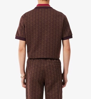 Lacoste Classic Fit Monogram Jacquard Polo Shirt