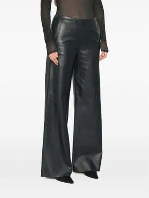 FORTE_FORTE Wide-leg Leather Trousers