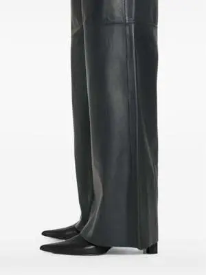 FORTE_FORTE Wide-leg Leather Trousers