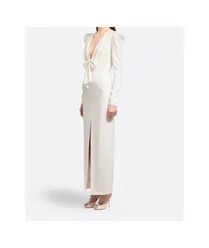 Alessandra Rich Bow-detail Puff-sleeve Dress
