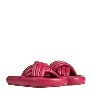 Isabel Marant Étoile Padded Strappy Round Toe Flat Sandals - Red