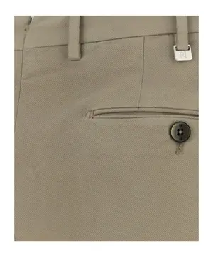 PT TORINO Dove Grey Stretch Cotton Blend Trouser