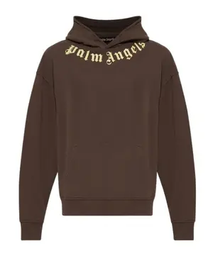 Palm Angels Long Sleeve Hooded Sweatshirt