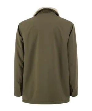 Herno Shearling Collar Long Sleeve Jacket