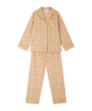 Bonpoint Dormeur Shirt Pyjamas In Liberty Organic Cotton Fabric - Flowermake-up