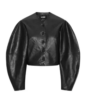 ROTATE BY BIRGER CHRISTENSEN Leather Jacket - Black