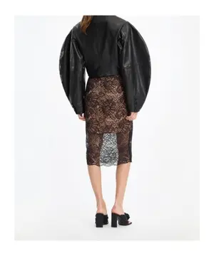 ROTATE BY BIRGER CHRISTENSEN Leather Jacket - Black