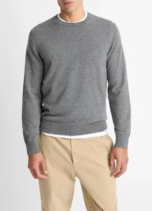 Vince Cashmere Crew Neck Sweater - Medium Gray