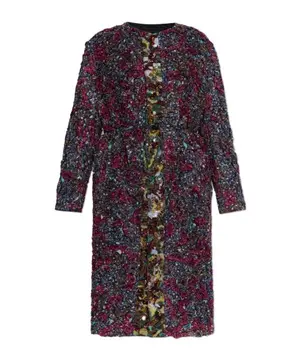 Dries Van Noten Embroidered Long Coat - Multicolor