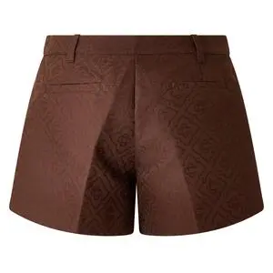 Casablanca Belt Loop Shorts With Geometric Pattern - Chocolate