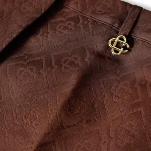 Casablanca Belt Loop Shorts With Geometric Pattern - Chocolate
