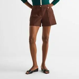 Casablanca Belt Loop Shorts With Geometric Pattern - Chocolate