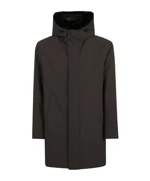 Herno Hooded Parka With Concealed Fastening