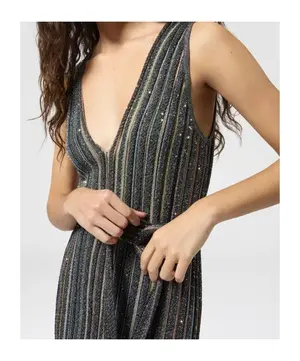 Missoni Sequin-embellished Striped Maxi Dress