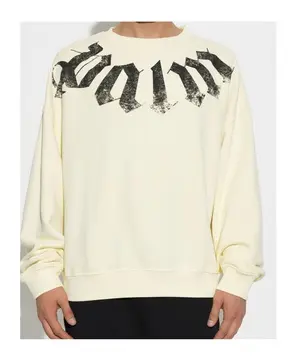 Palm Angels Long Sleeve Crewneck Sweatshirt With Graphic Print