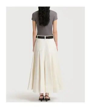 Marni Flared Denim Midi Skirt