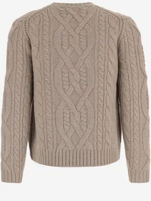 Vince Cable-knit Crew Neck Knitted Sweater