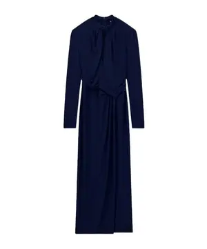 Giorgio Armani Long-sleeved Dress With Front Knot Detail
