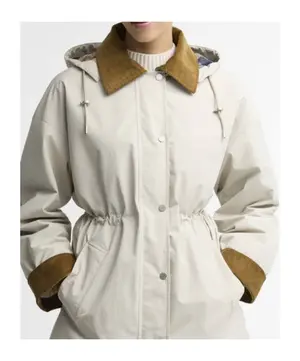 Barbour Waterproof Rain Jacket With Detachable Hood - Mist/birch