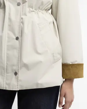 Barbour Waterproof Rain Jacket With Detachable Hood - Mist/birch
