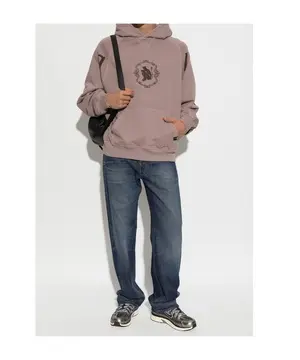 Palm Angels Long Sleeve Hooded Sweatshirt