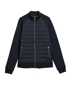 Barbour Essential Carn Quilted Zip-up Jumper - Deep Navy