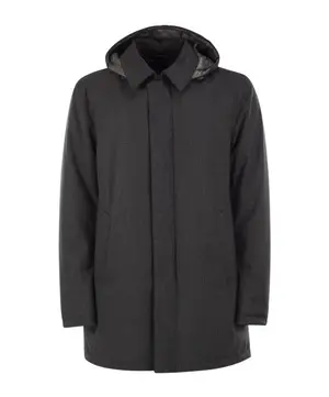 Herno Long Sleeve Down Jacket With Stand Collar - Grey