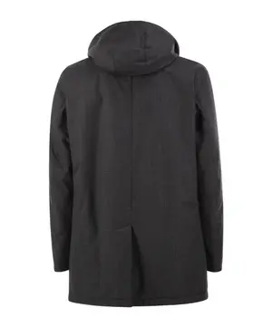 Herno Long Sleeve Down Jacket With Stand Collar - Grey