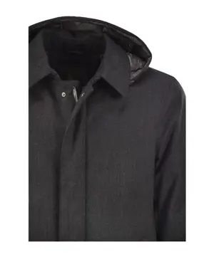 Herno Long Sleeve Down Jacket With Stand Collar - Grey