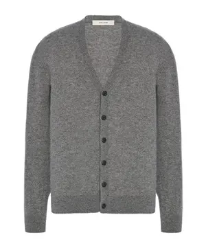 THE ROW Long-sleeve V-neck Cardigan - Grey