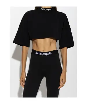 Palm Angels Logo Cropped T-shirt