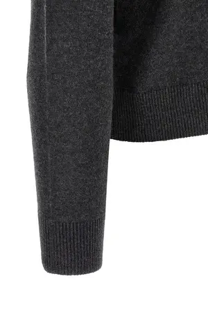THE ROW Long Sleeve V-neck Top