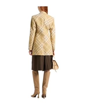 Burberry Single-breasted Flannel Blazer With Signature Print