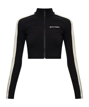 Palm Angels Cropped Zip-up Track Jacket