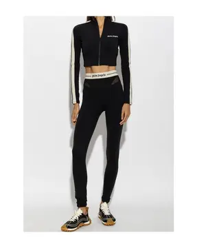 Palm Angels Cropped Zip-up Track Jacket