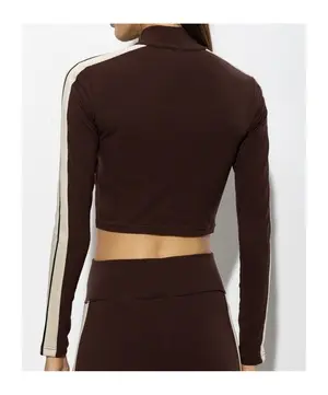 Palm Angels Cropped Zip-up Sweatshirt