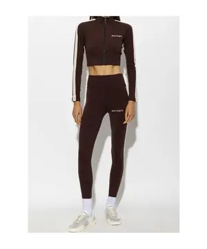 Palm Angels Cropped Zip-up Sweatshirt