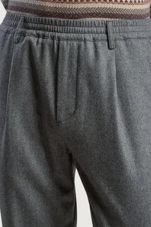 Eleventy Straight-leg Drawstring Trousers - Gray